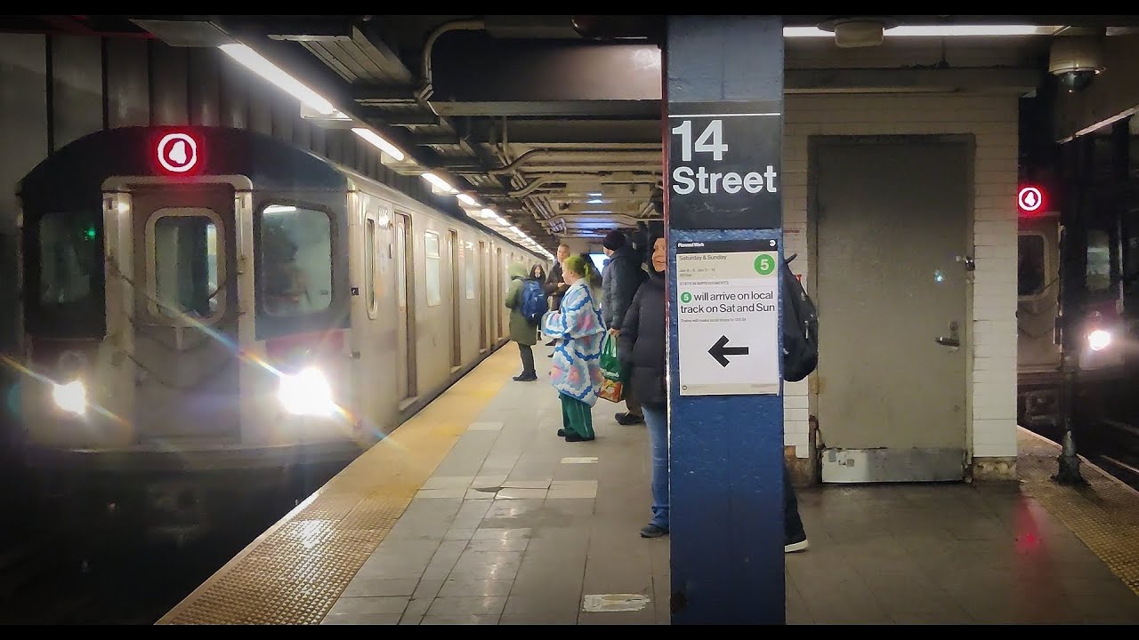 MTA Nyct Double 4's at 14st Union Square both going express! - YouTube
