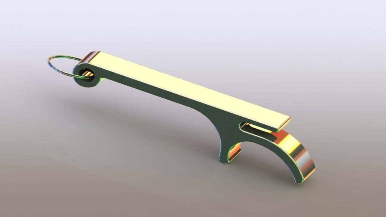 Solidworks Tutorial: Bottle Opener in the Solidworks - YouTube
