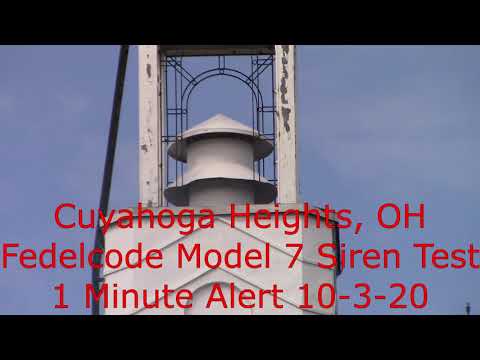 Cuyahoga Heights, OH Fedelcode Model 7 Siren Test - 1 Minute Alert - 10 ...