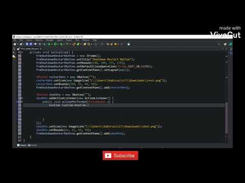How to creat shutdown and restart button in java - YouTube