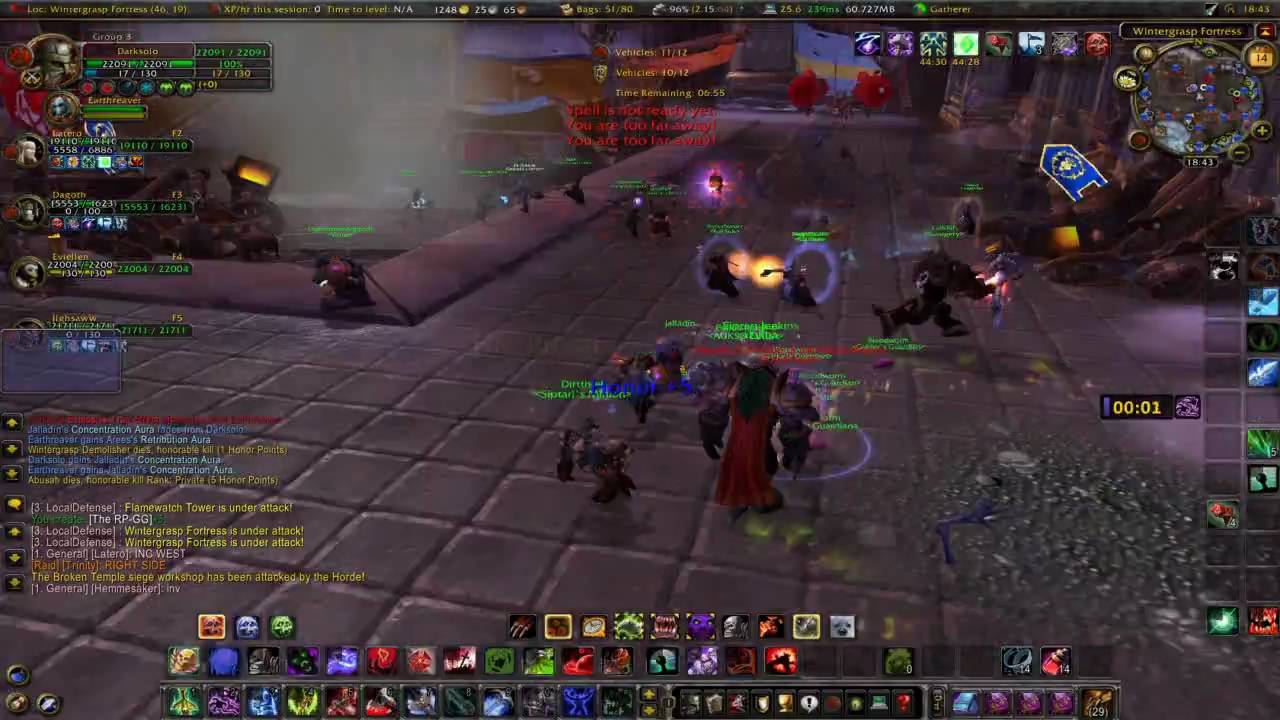 World of Warcraft Wintergrasp battle 1/2 - YouTube