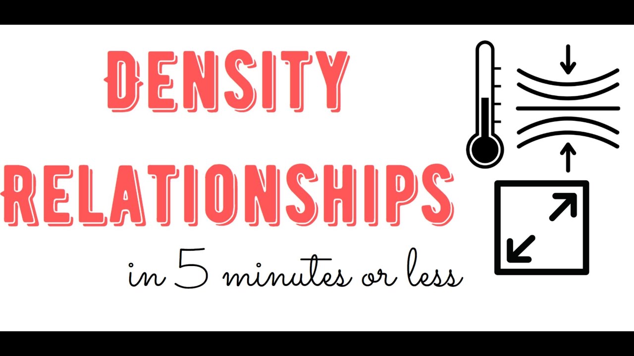 DENSITY RELATIONSHIPS in 5 Minutes or Less - I TEACH YOU SCIENCE - YouTube