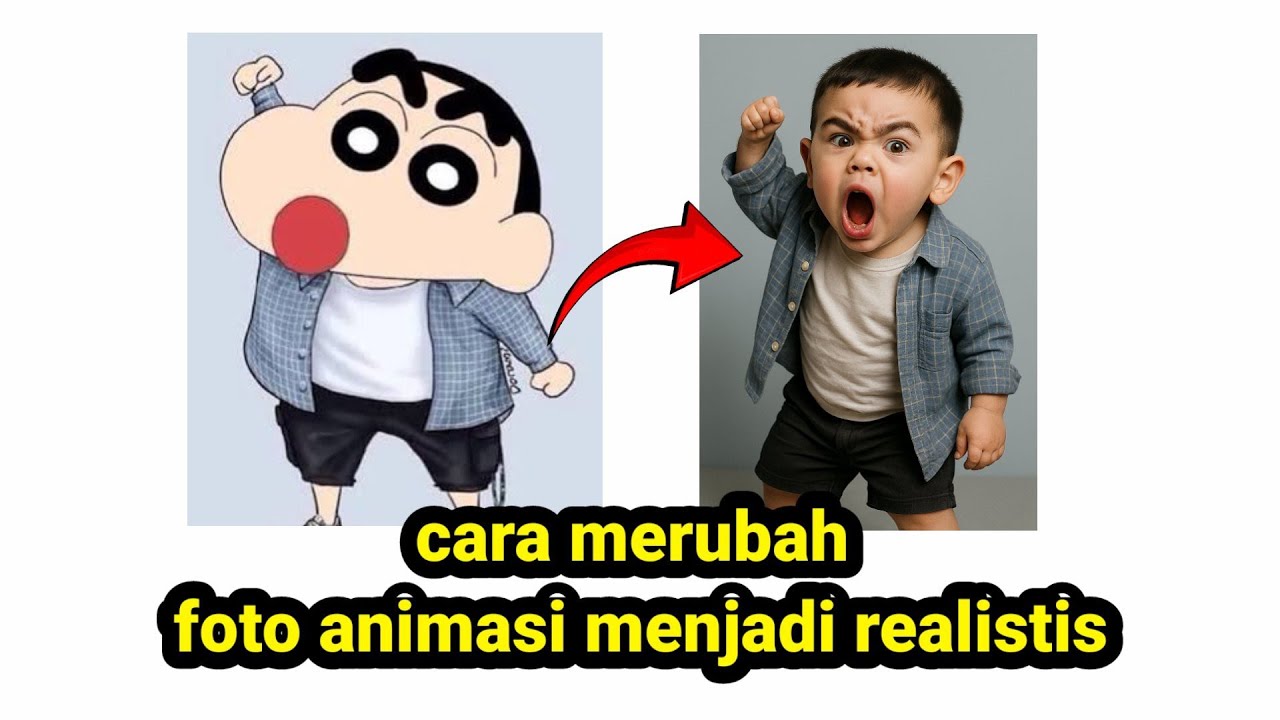 Cara merubah foto animasi menjadi realistis menggunakan AI - YouTube