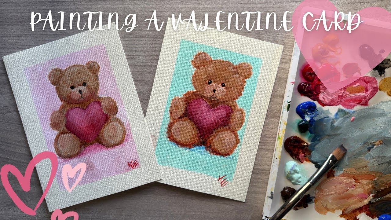How to Paint Valentines Cards in Acrylic with Krista Eaton # ...