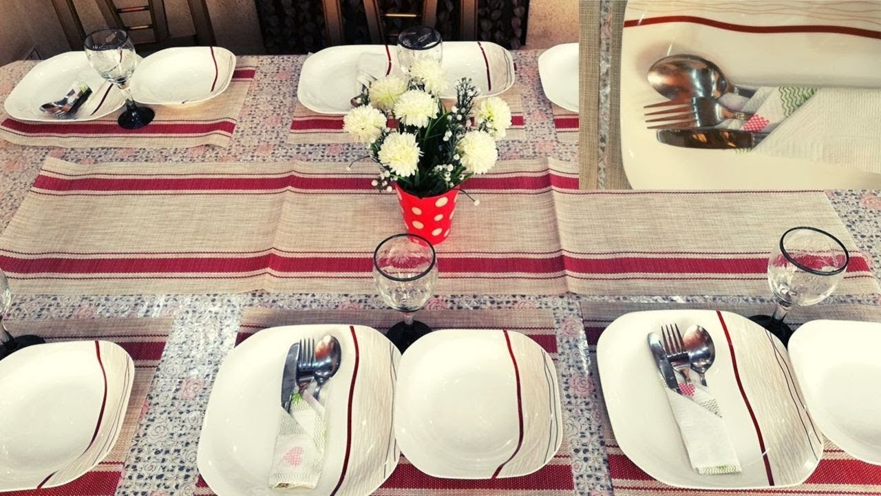 How To Set Table For Lunch | Simple And Beautiful Table Arrangement ...