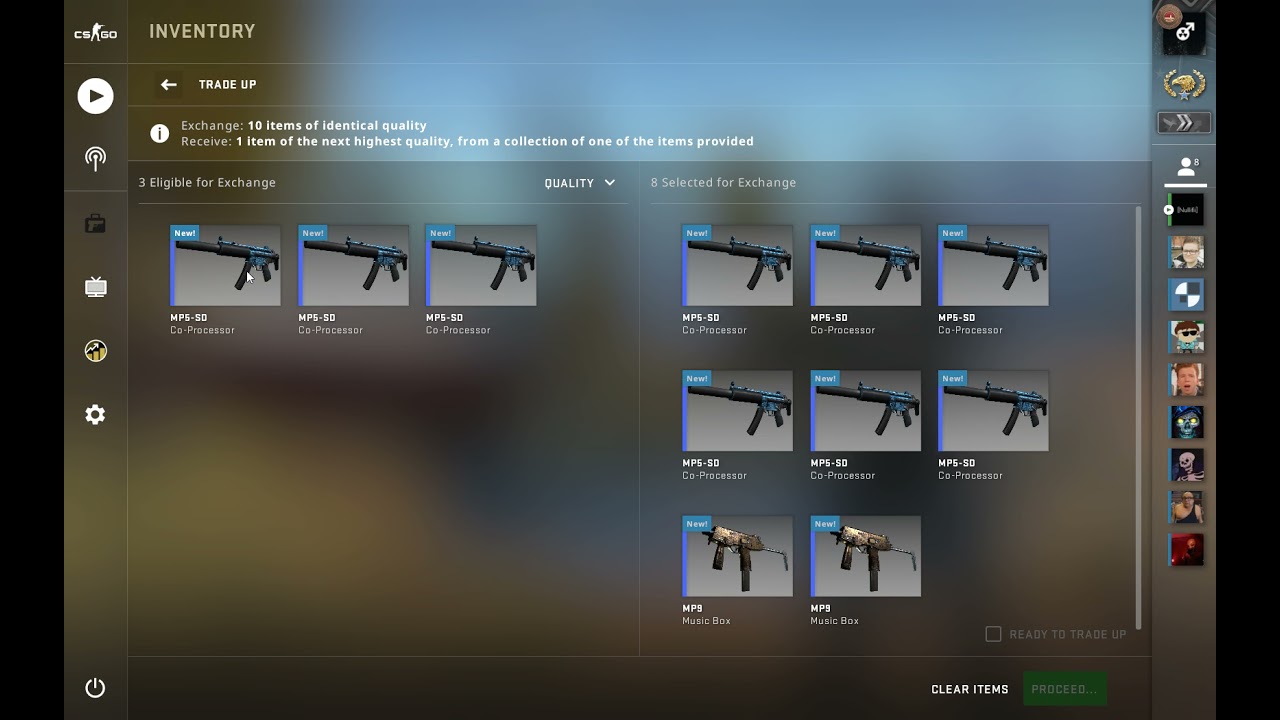 CSGO NEW 2021 MIRAGE COLLECTION TRADE UP - YouTube