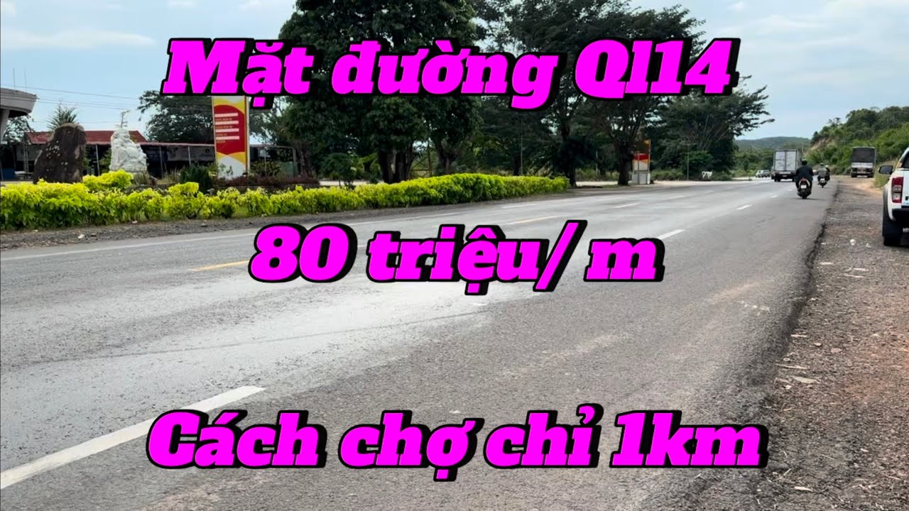 Bán đất mặt đường Ql14 giá rẻ 80 triệu/m đồng Phú bình Phước lh ...