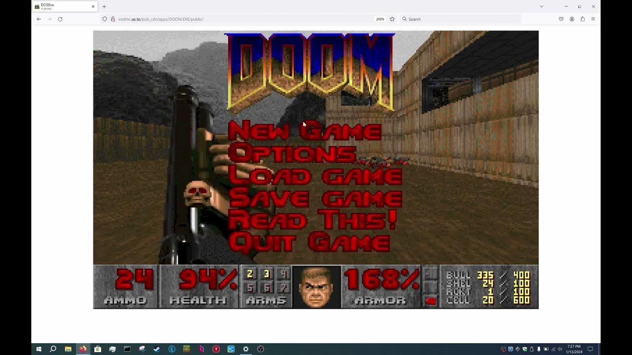 How to Play Doom (1993) FULL GAME in a Web Browser.. (Chromebooks too!) - YouTube
