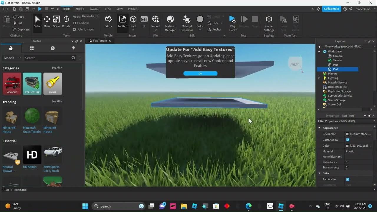 How to weld parts together in roblox studio. - YouTube