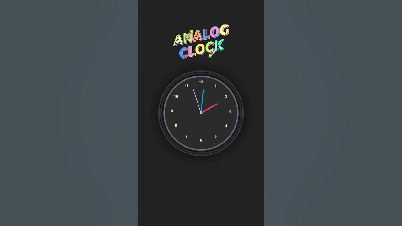 Learn How To Make Analog Clock Using Html Css And Javascript Youtube
