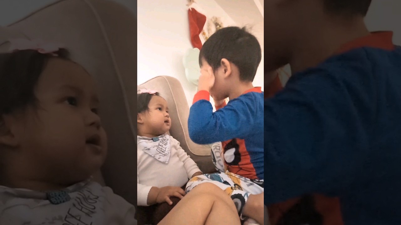 Teaching baby how to play gently - YouTube