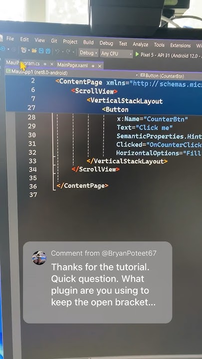Sticky Scroll Code Indentation Pinning in #VisualStudio - YouTube