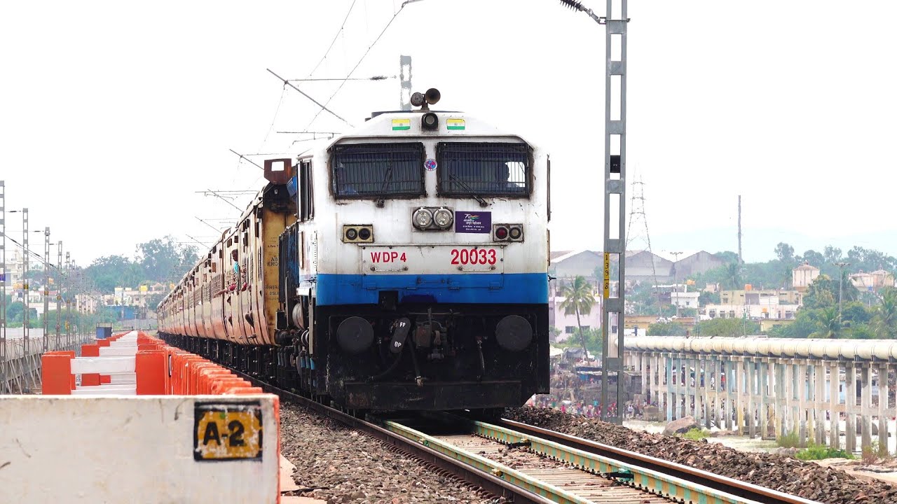 [4K]: SCR's GY WDP 4: 18048 Vasco - Shalimar AMARAVATI Express ...