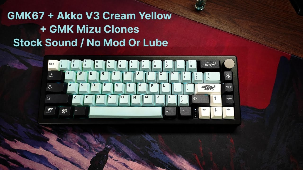 GMK67 + Akko V3 Cream Yellow + GMK Mizu Clones Stock Sound / No Mod Or ...