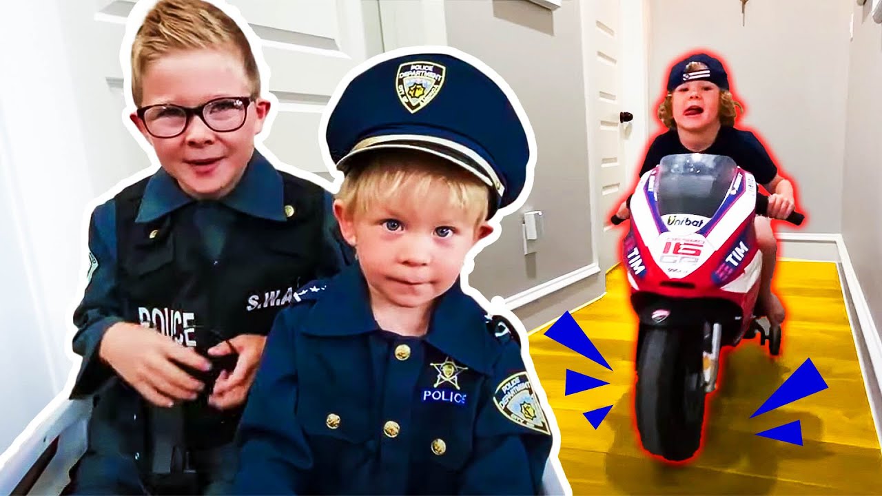 Police Kids Play on Patrol - YouTube