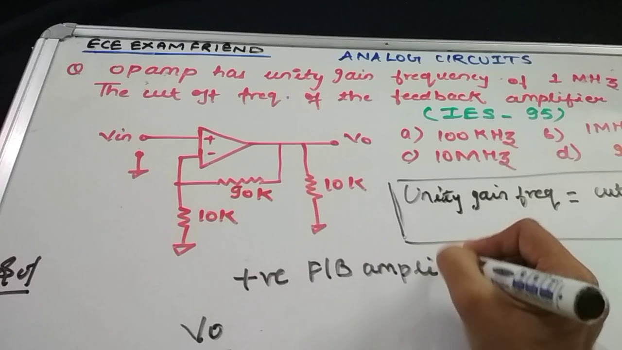 Previous year IES question based on cut off frequency of opamp(GATE ISRO BARC etc) - YouTube