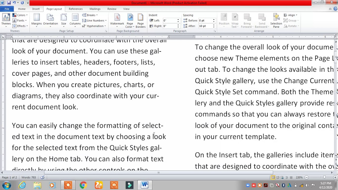 Page Layout in MS-WORD - YouTube