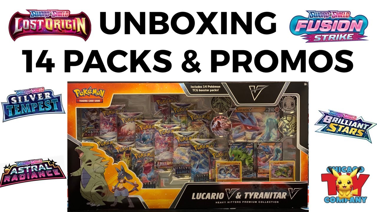 Lucario & Tyranitar V Heavy Hitters Premium Collection Box FUSION ...