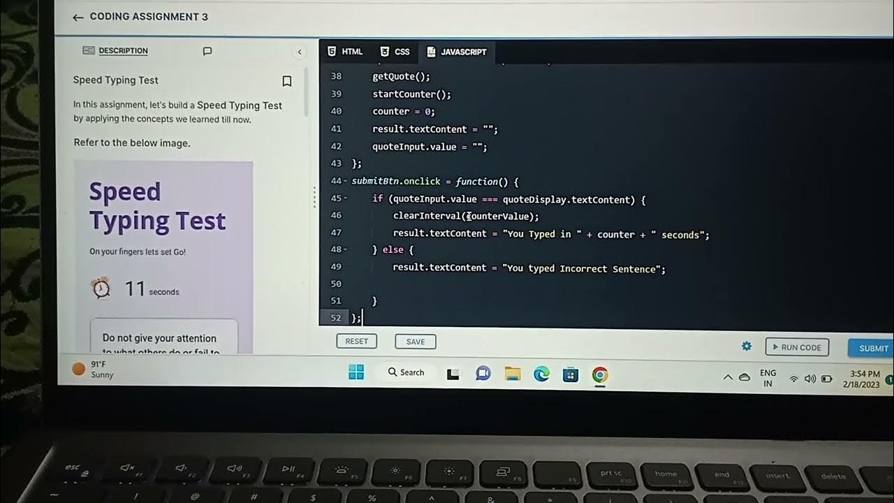 speed Typing test #nextwave #coding #nextsolutions - YouTube