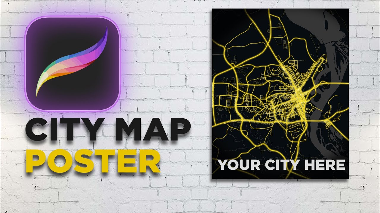 Design your own NIGHT CITY poster with PROCREATE - YouTube