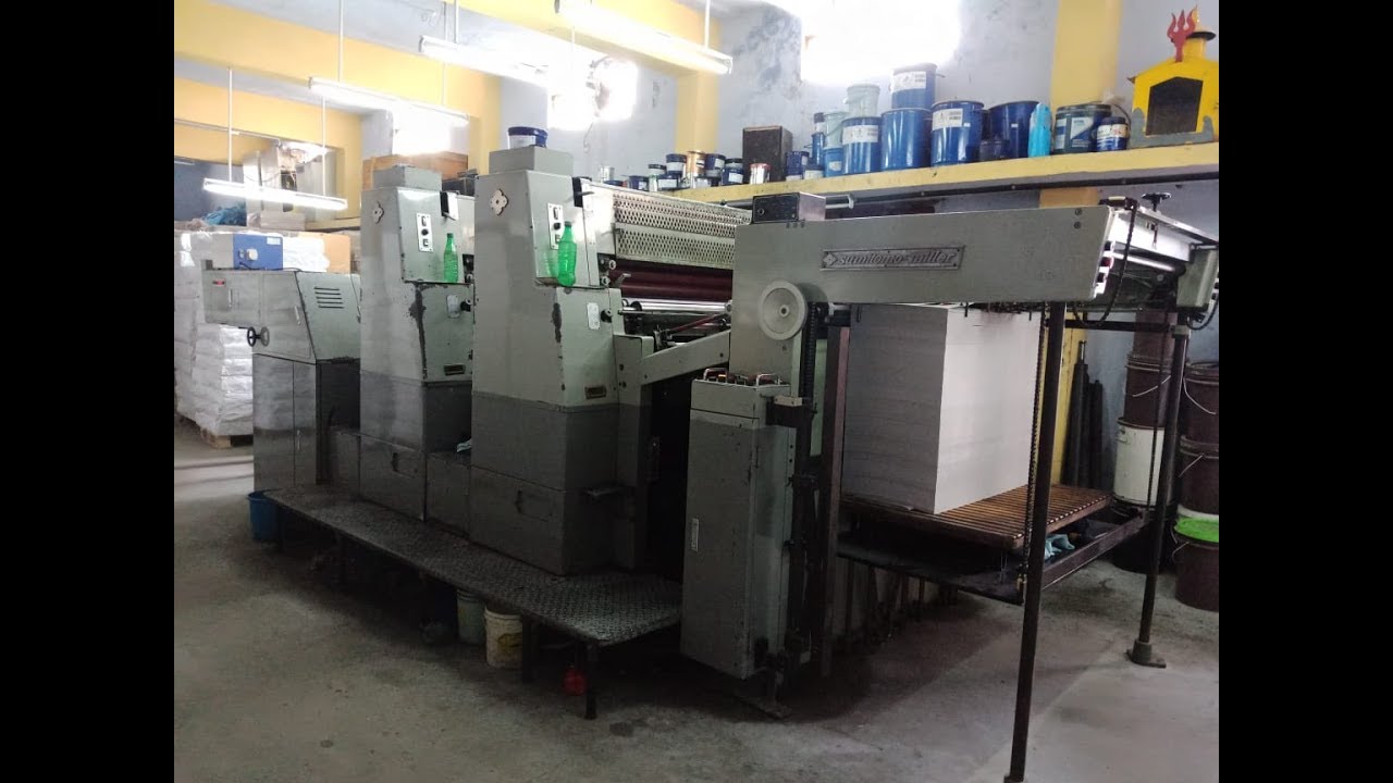 sumitomo miller 238 two colour offset printing machine for sale - YouTube