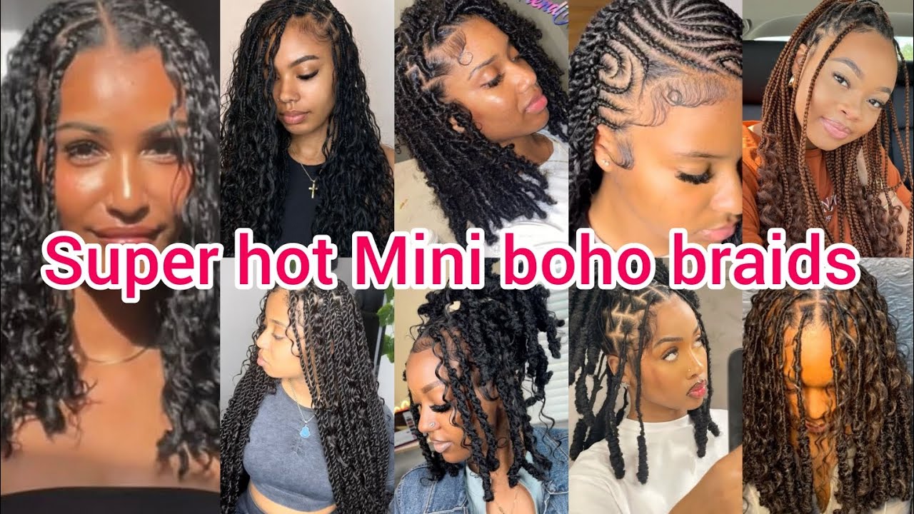 Super hot Mini boho braids hairstyles for black women | Mini boho ...