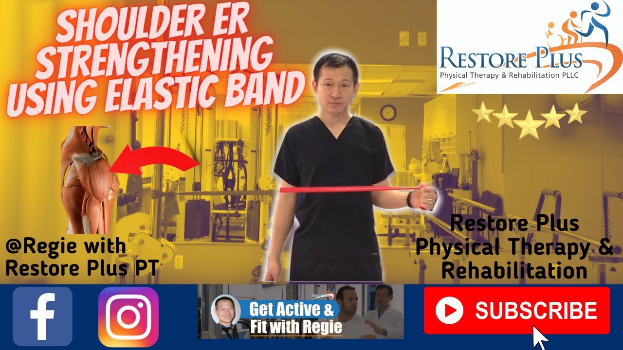 Shoulder ER Strengthening using Elastic Band - YouTube