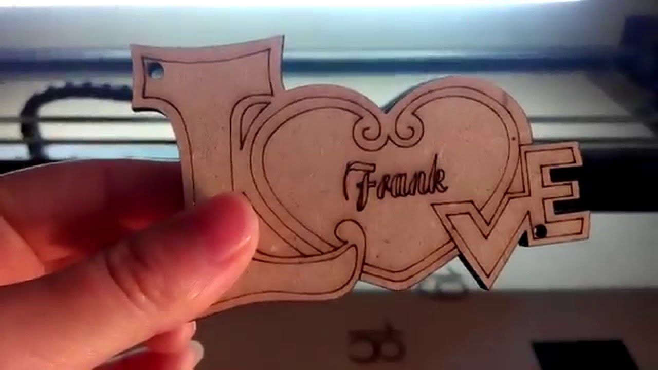 5mm wood engraving and cutting - YouTube