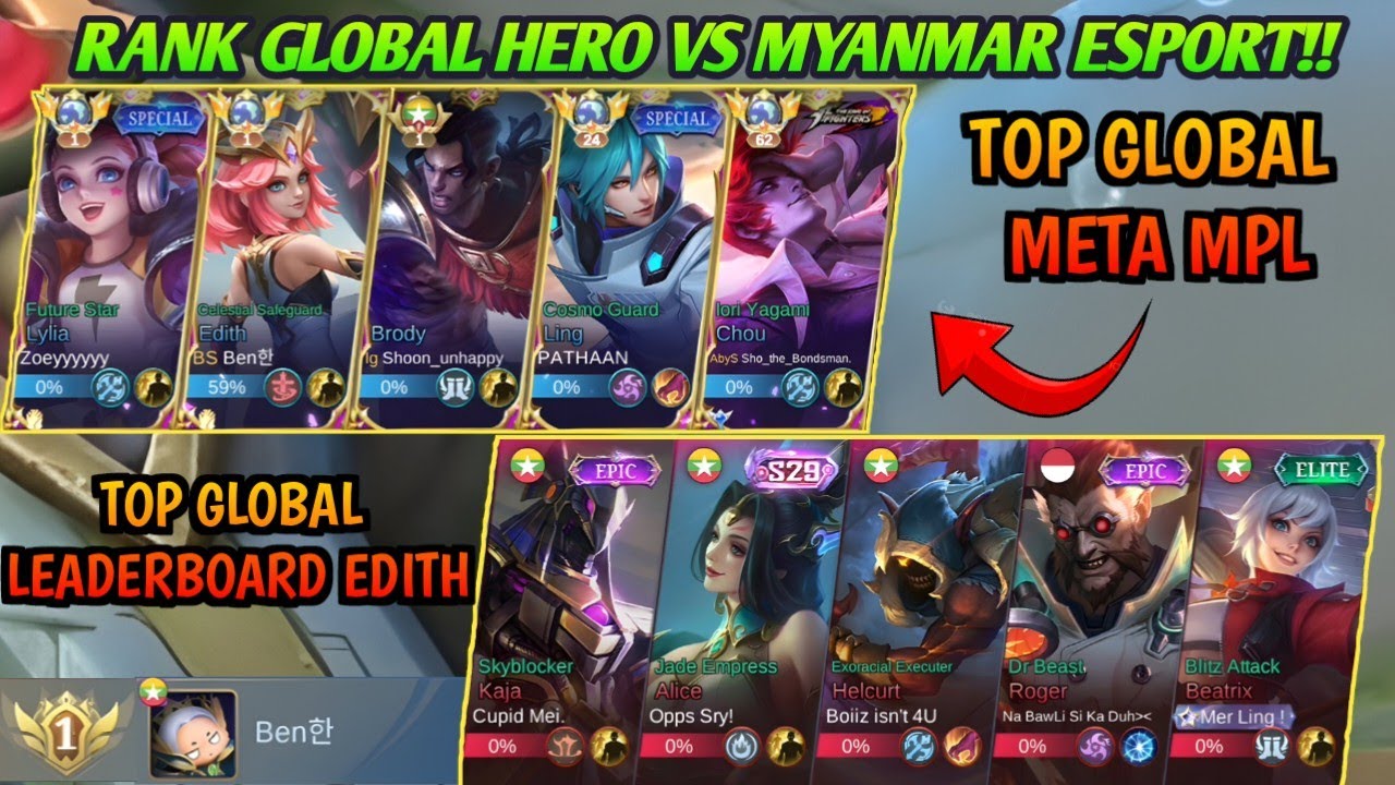 PARTY TOP GLOBAL HERO VS META MYANMAR ZERO DEATH GAMEPLAY TOP GLOBAL ...