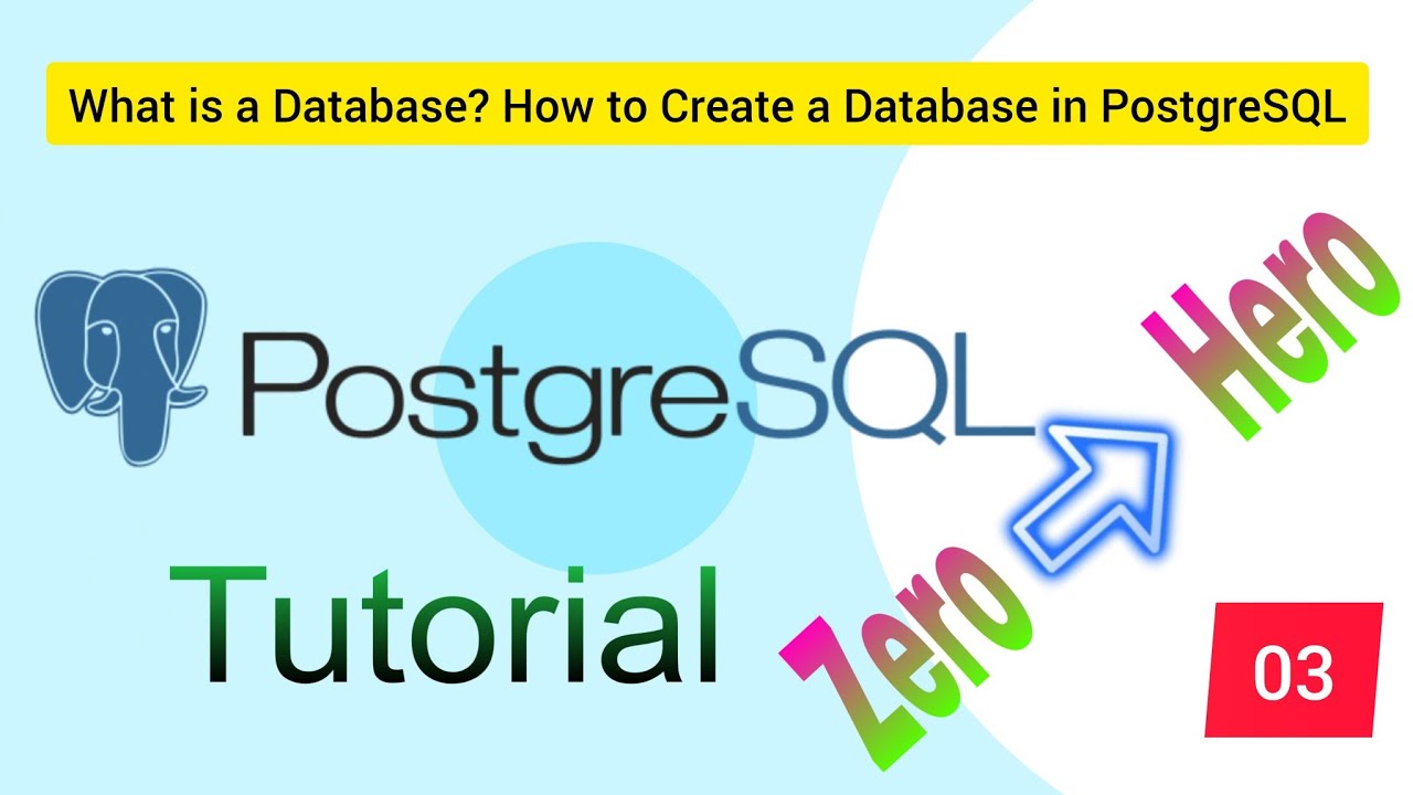 #03 What is a Database? How to Create a Database in PostgreSQL | PostgreSQL Tutorial for ...