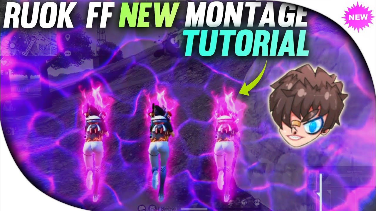 🔥RUOK FF NEW MONTAGE VIDEO EDITING TUTORIAL||😍CHARACTER GLOWING ...