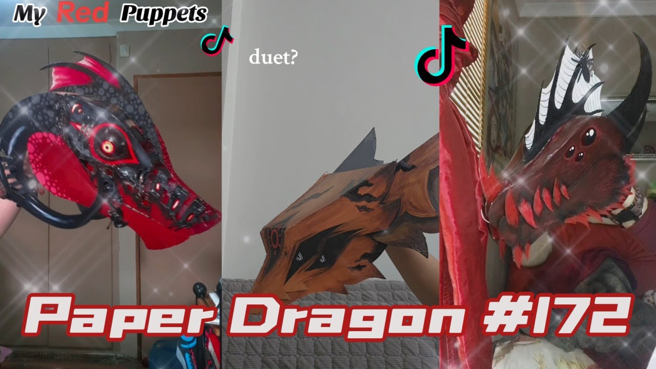 Dragon Puppet Crafts - Paper Dragon TikTok Compilation #172 - YouTube