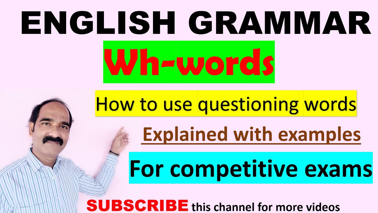 WH words with functions and examples | For students of all classes ...