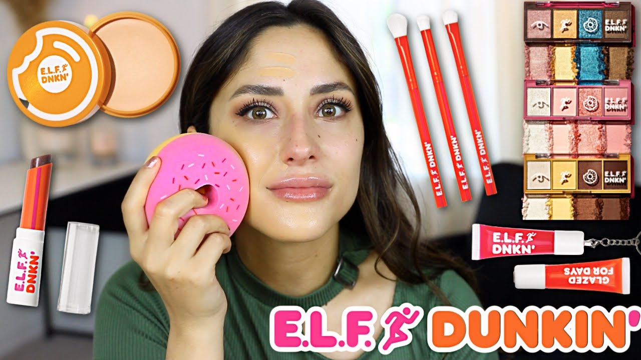 NEW ELF X DUNKIN MAKEUP COLLECTION REVIEW | Watch before you buy! - YouTube