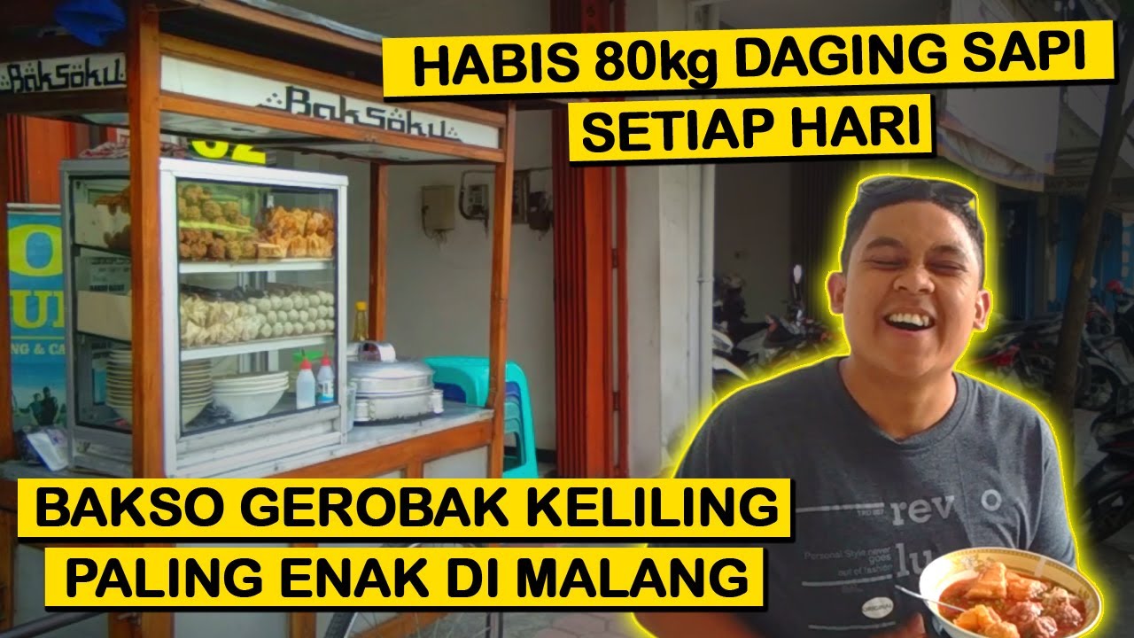 Gila Bakso Malang Gerobak Keliling Paling Enak Di Malang Habis 80 Kg