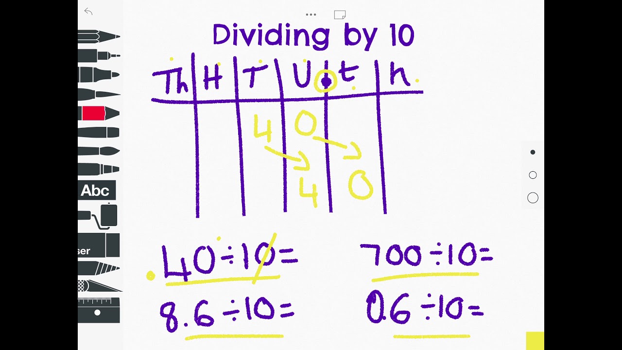 Dividing by 10 - YouTube