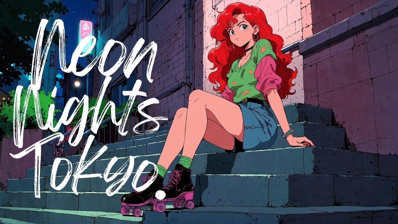 "Tokyo's Quiet Glow: Neon Nights & LOFI" 🛼 LOFI & Japanese 90's city ...