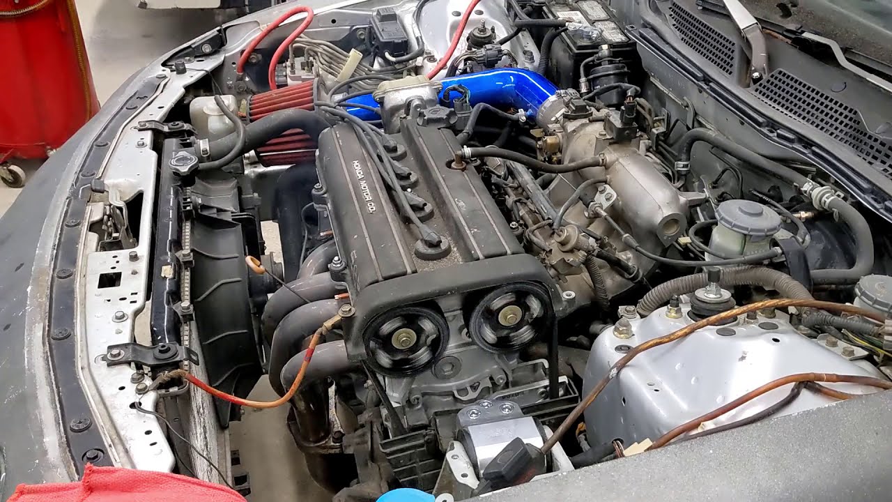 Built B18B First Start - YouTube