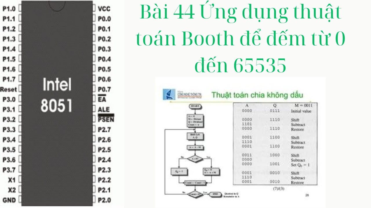 8051-Ứng dụng thuật toán Booth để đếm từ 0 đến 65535 #assembly # ...
