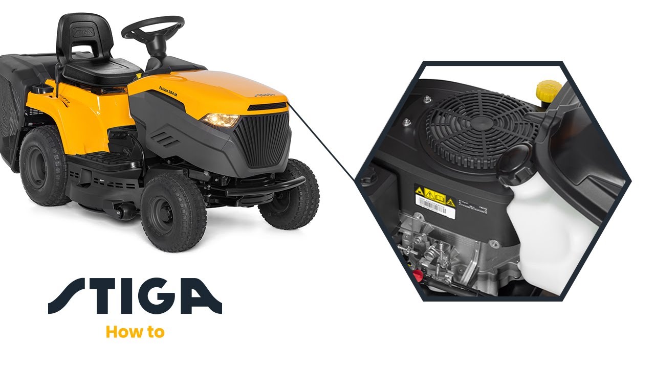 STIGA ESTATE 384 M | Come fare rifornimento, controllare il livello ...