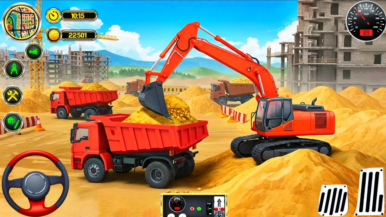 Real Large City Construction Games - City Road Construction Simulator ...
