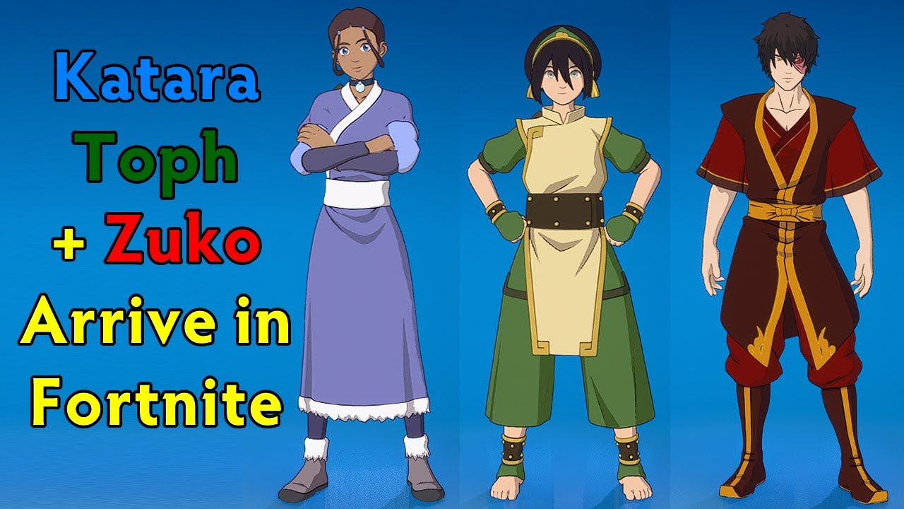 Katara, Toph and Zuko Arrive in Fortnite - Details and Gameplay - YouTube