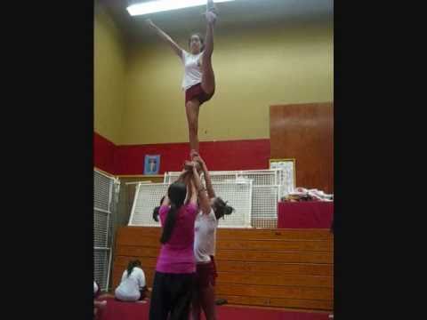 cheerleading stunt sequence - YouTube