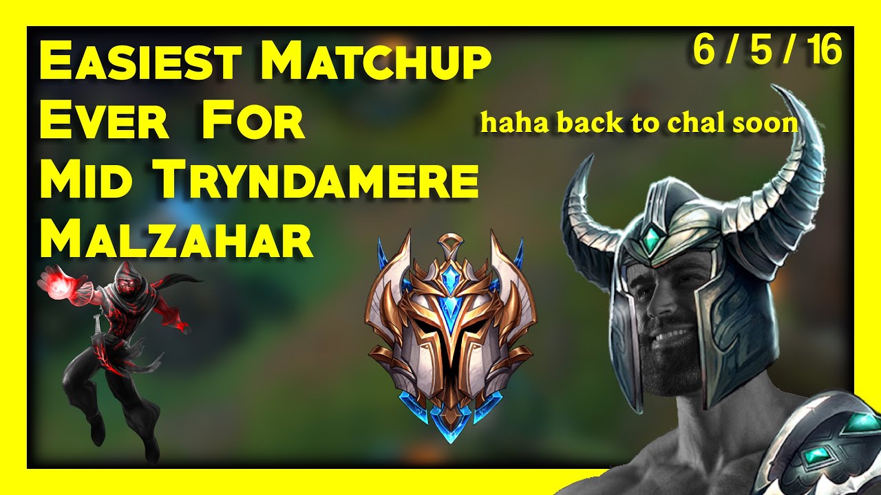 Easiest Matchup For Mid Tryndamere - HARDEST Counter Matchup In League ...