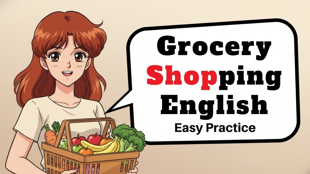 Grocery Shopping English | Easy Daily English for Beginners | Real ...