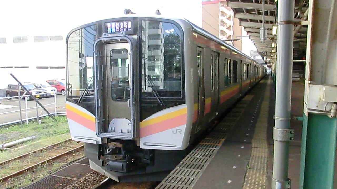 信越本線 E129系6両（4両＋2両） B9編成＋A18編成 新潟行き【453M】 長岡発車 - YouTube
