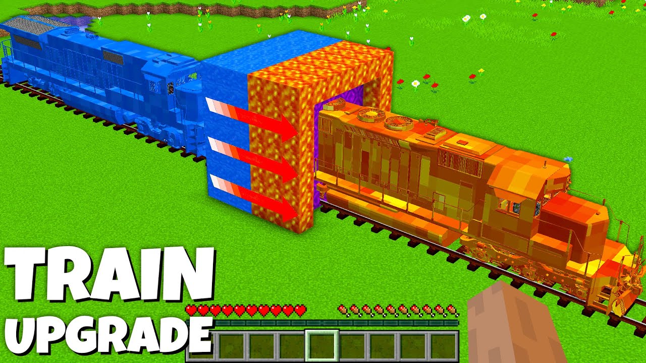 I used LAVA PORTAL for UPGRADE WATER TRAIN TO LAVA TRAIN in Minecraft ...