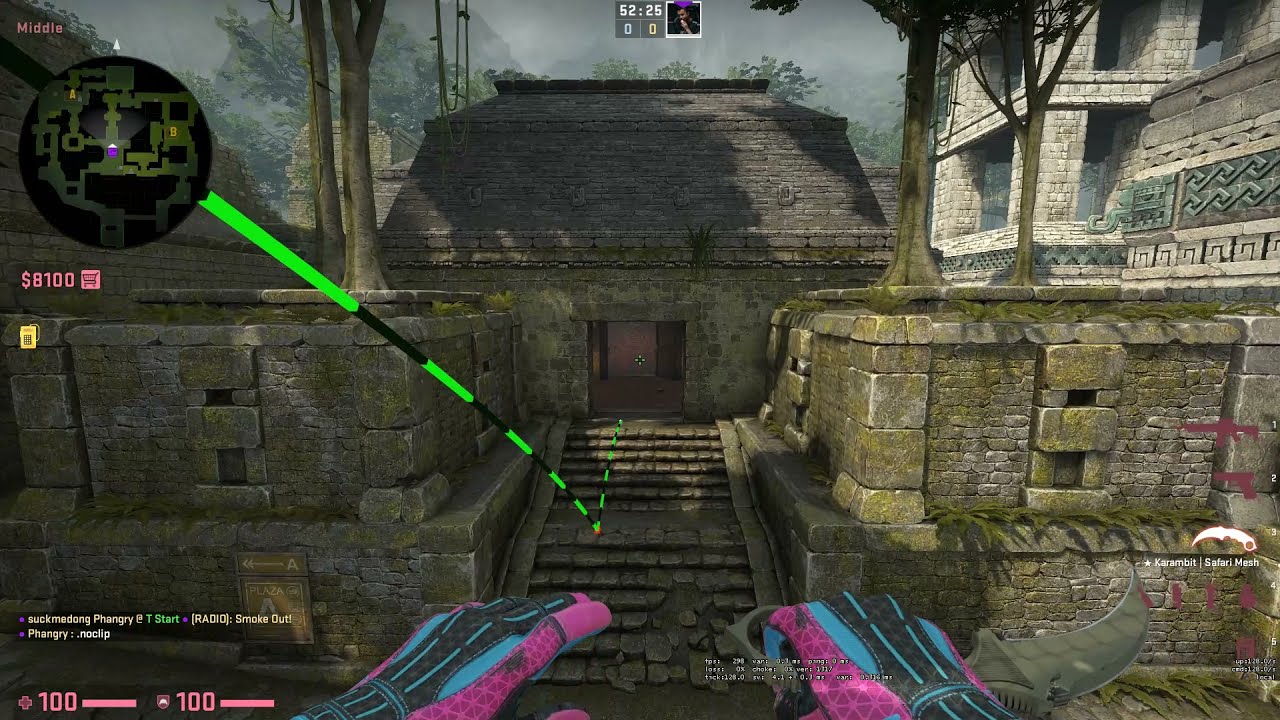 Ancient Mid Smoke from T Spawn 128 Tick - YouTube