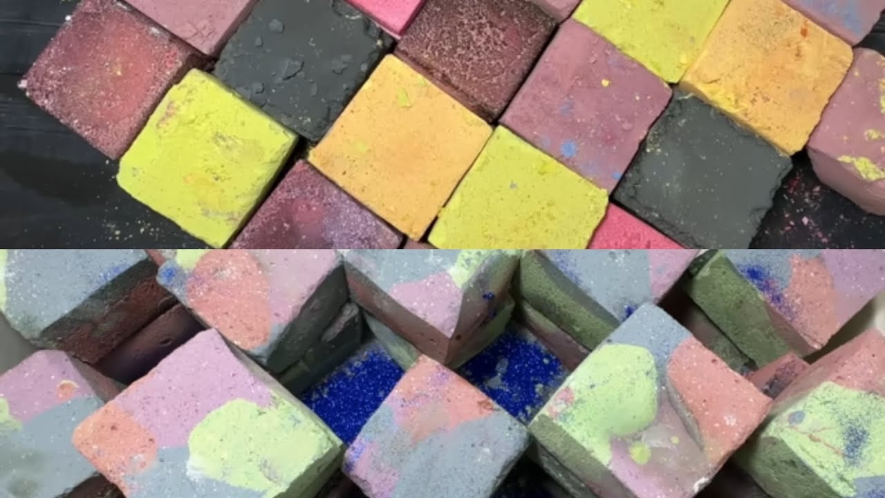 ASMR Squares #fullblockgymchalkcrushing #oddlysatisfying #chalkcrushing ...