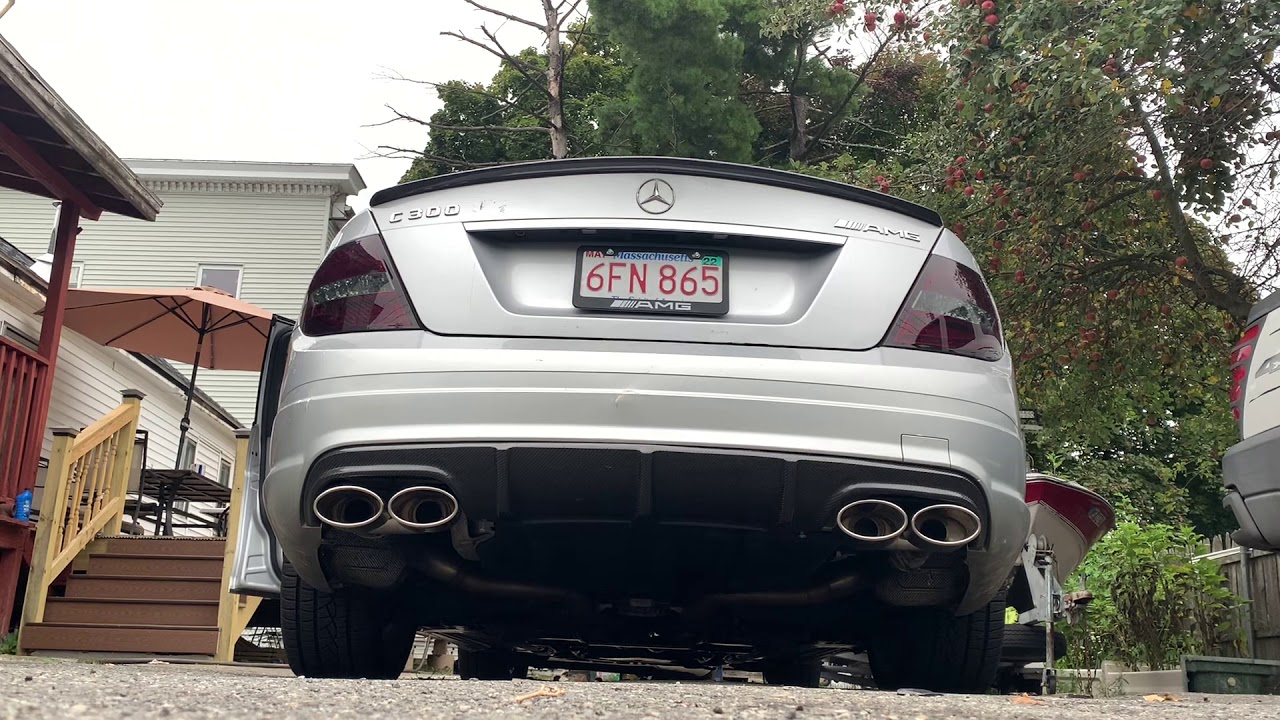 W204 Mercedes c300 rare 6spd straight pipe + x pipe + res delete ...